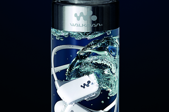 Sony Proves New MP3 is Waterproof By Selling Inside Water Bottle